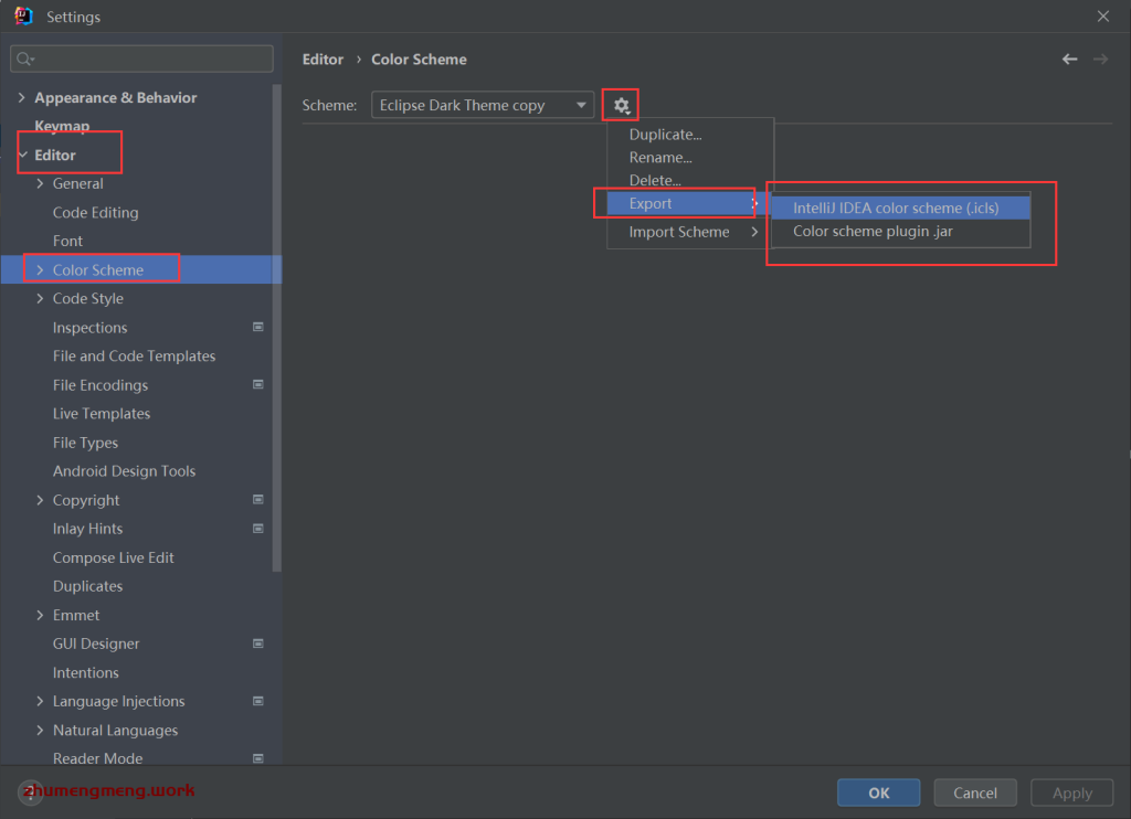 让您从Eclipse完美转型到IDEA的代码模板(IDEA仿Eclipse Dark代码颜色模板) | 猪萌萌 · 代码的追求&热爱
